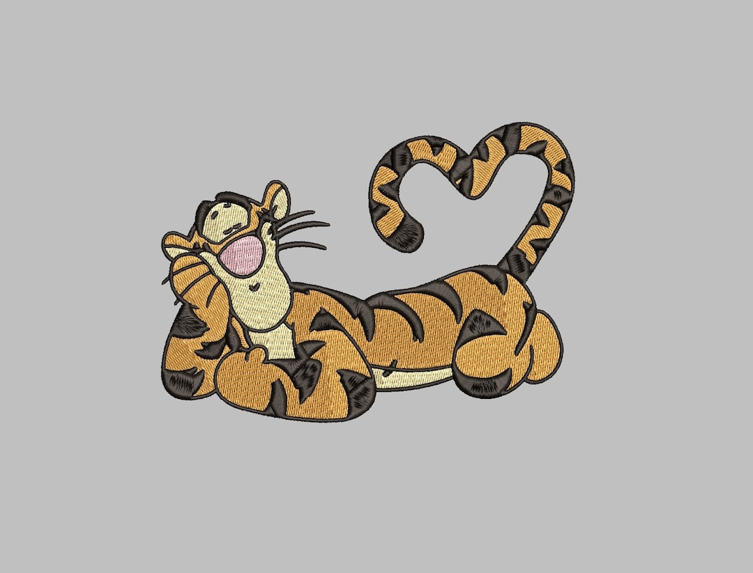 Tigger Heart Embroidery Design - PES File - Etsy