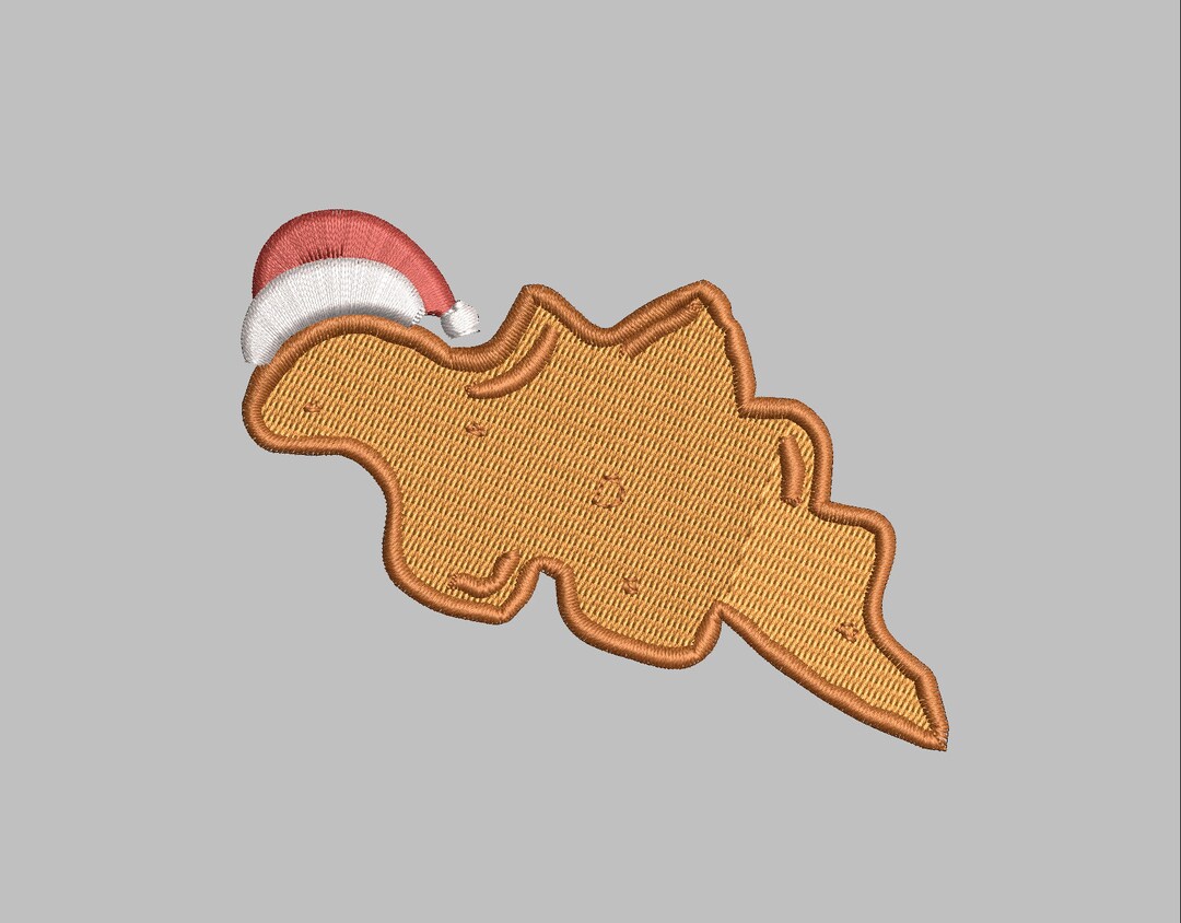 Xmas Single Dino Nuggets Embroidery Design -PES, DST, JEF, Exp, Xxx ...