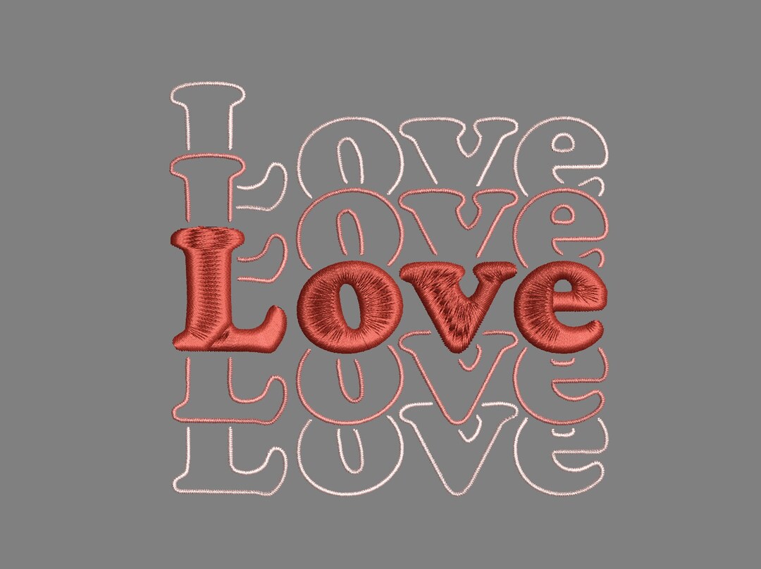 Love Embroidery Design - PES, DST, JEF, Exp, Xxx, Vp3, Valentines Day ...