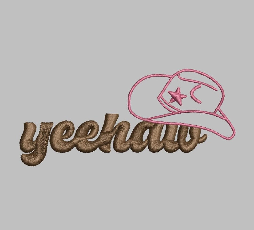 Trendy Yeehaw Embroidery Design, PES, DST, JEF, Exp, Xxx, Summer ...