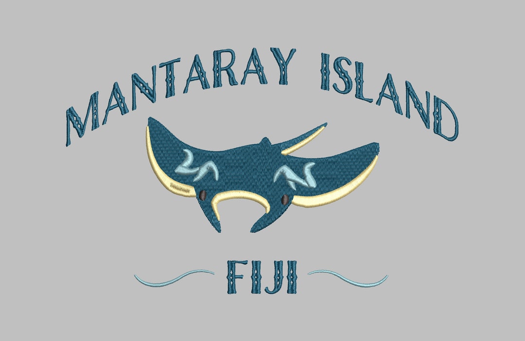 Mantaray Island Embroidery Design-pes, DST, JEF, Exp, Xxx, Vp3, Hus ...