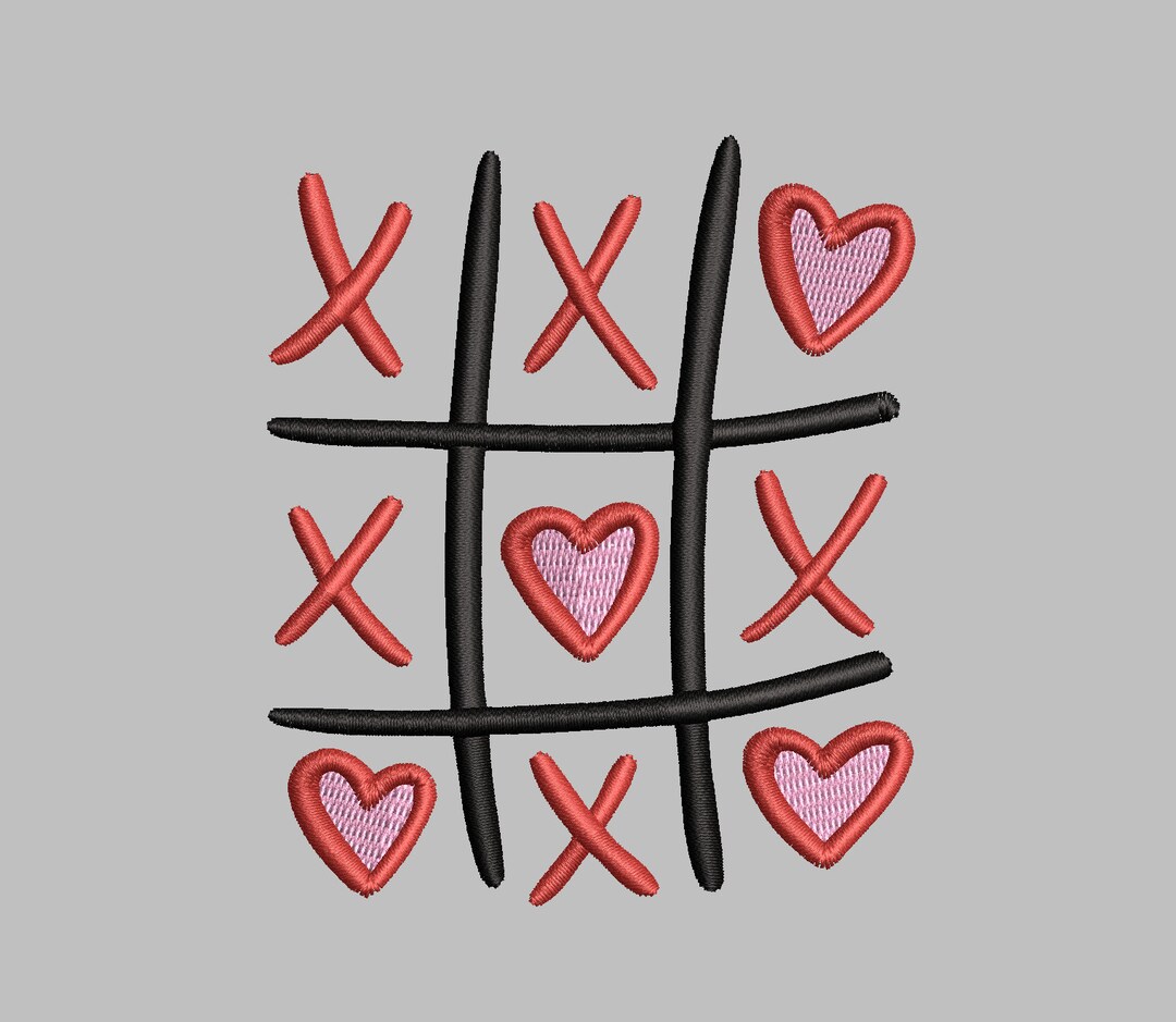 Valentines XOXO Embroidery Design - PES, DST, Jef, Exp, Xxx, Vp3 ...