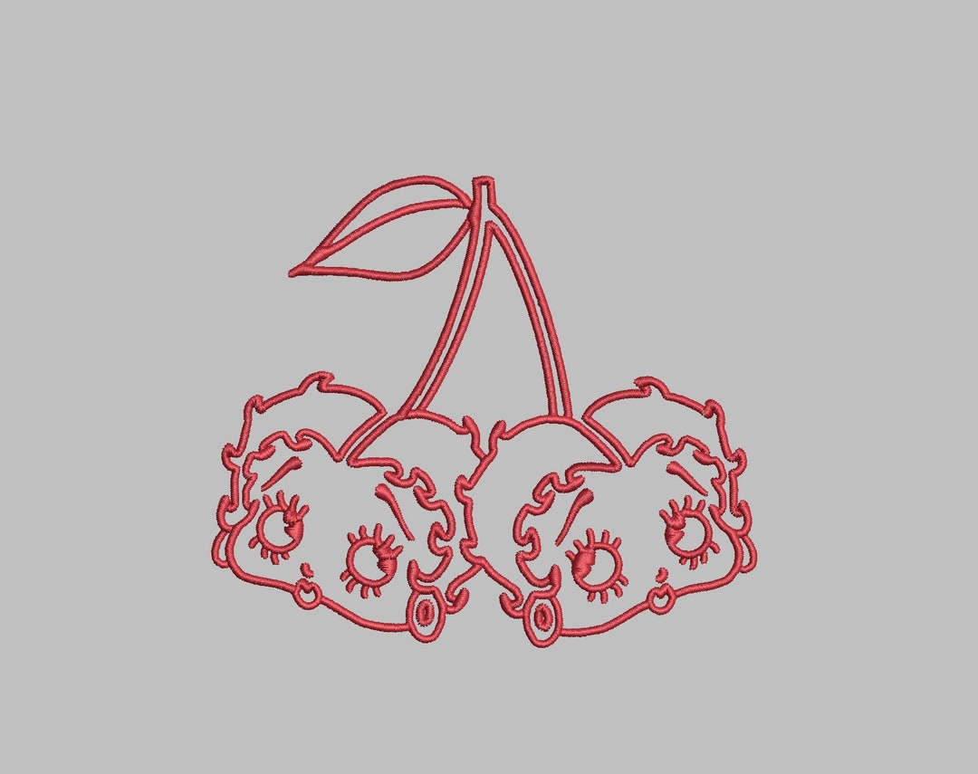 Betty Boop Cherry Embroidery Design - PES, DST, JEF, Exp, Xxx, Vp3 ...