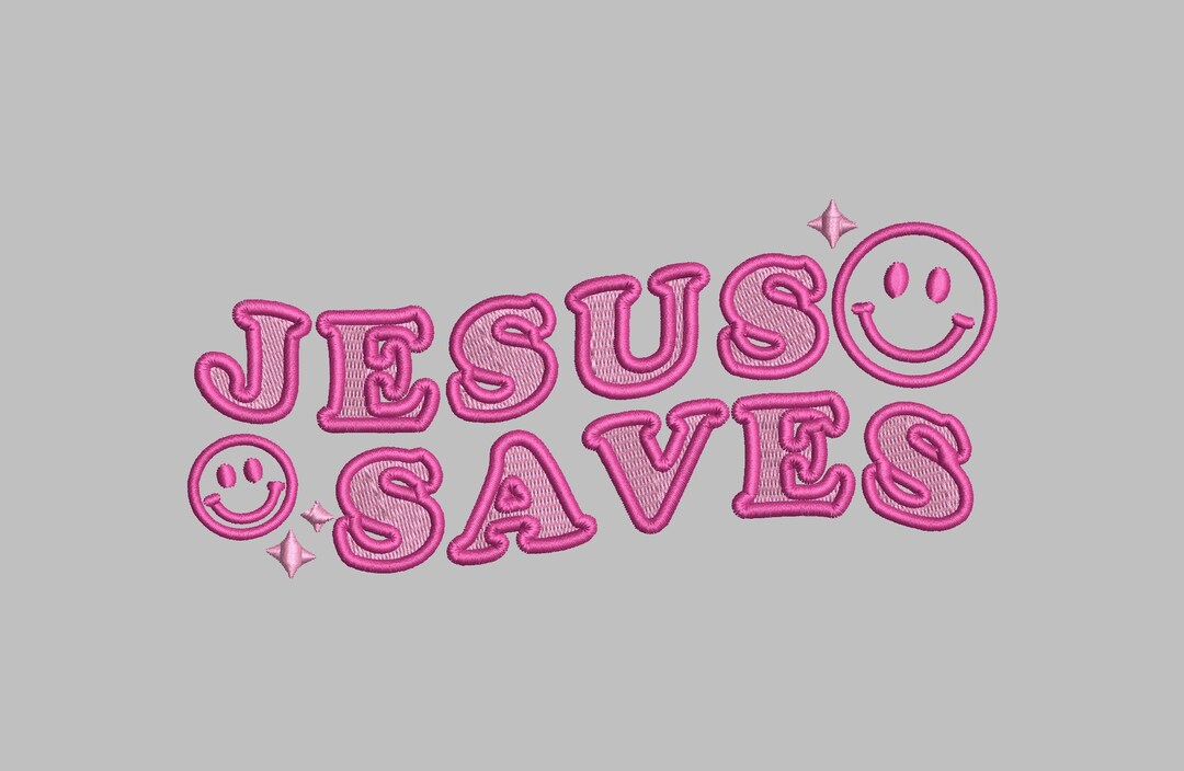 Preppy Jesus Saves Embroidery Design, PES, DST, JEF, Exp, Xxx, Trendy ...