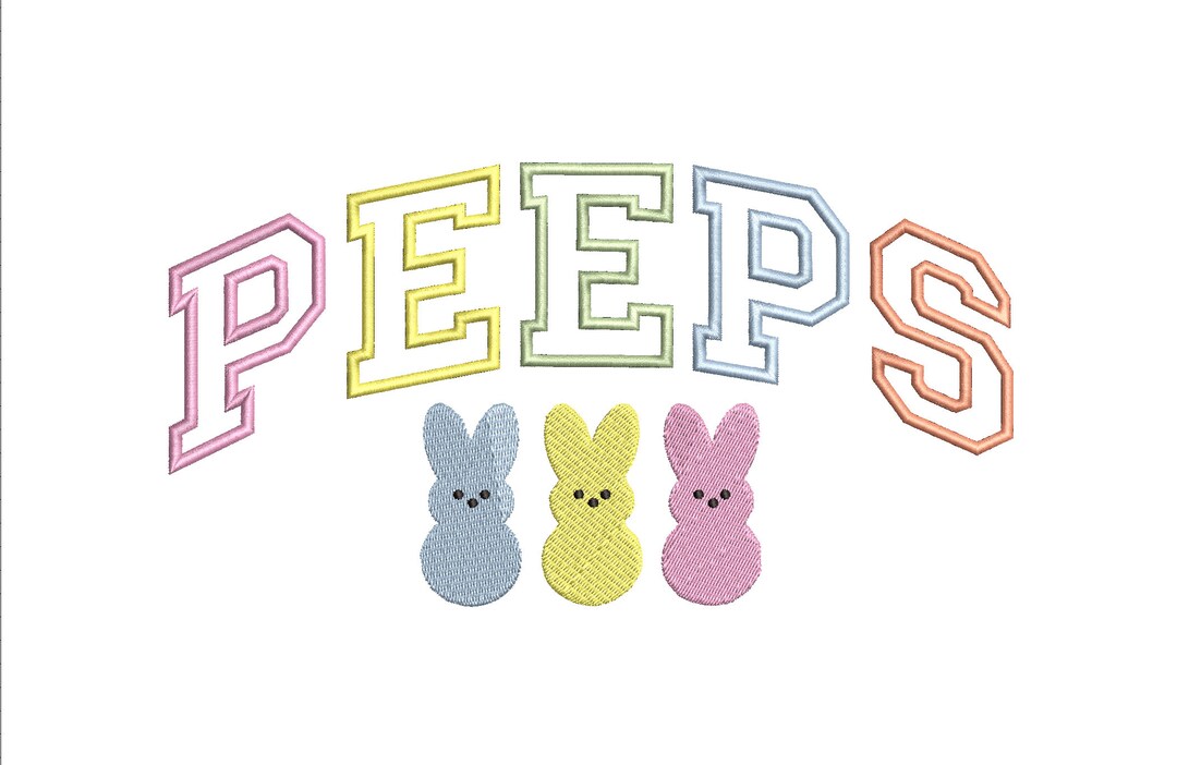 Peeps Easter Candy Embroidery Design - PES, DST, JEF, Exp, Xxx, Vp3 ...