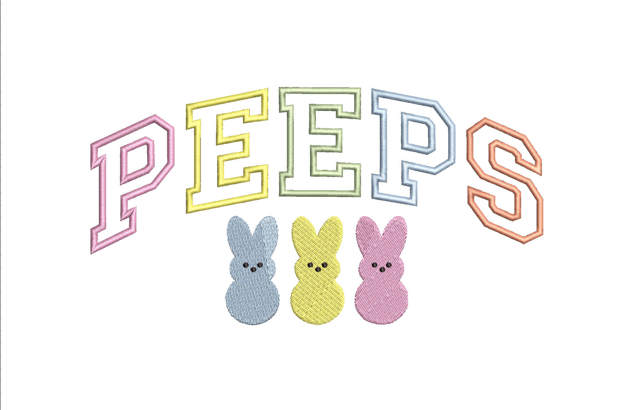 Peeps Easter Candy Embroidery Design - PES, DST, JEF, Exp, Xxx, Vp3 ...