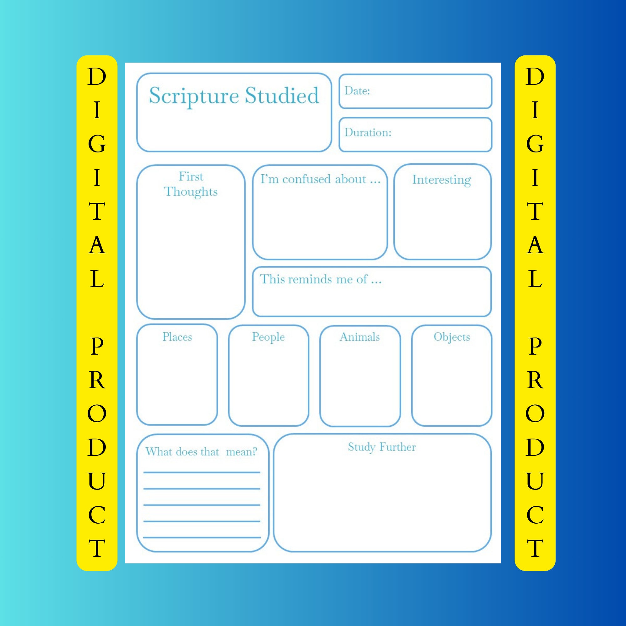 Beginner Bible Study Printable, Scripture Study Tool, Bible Study ...