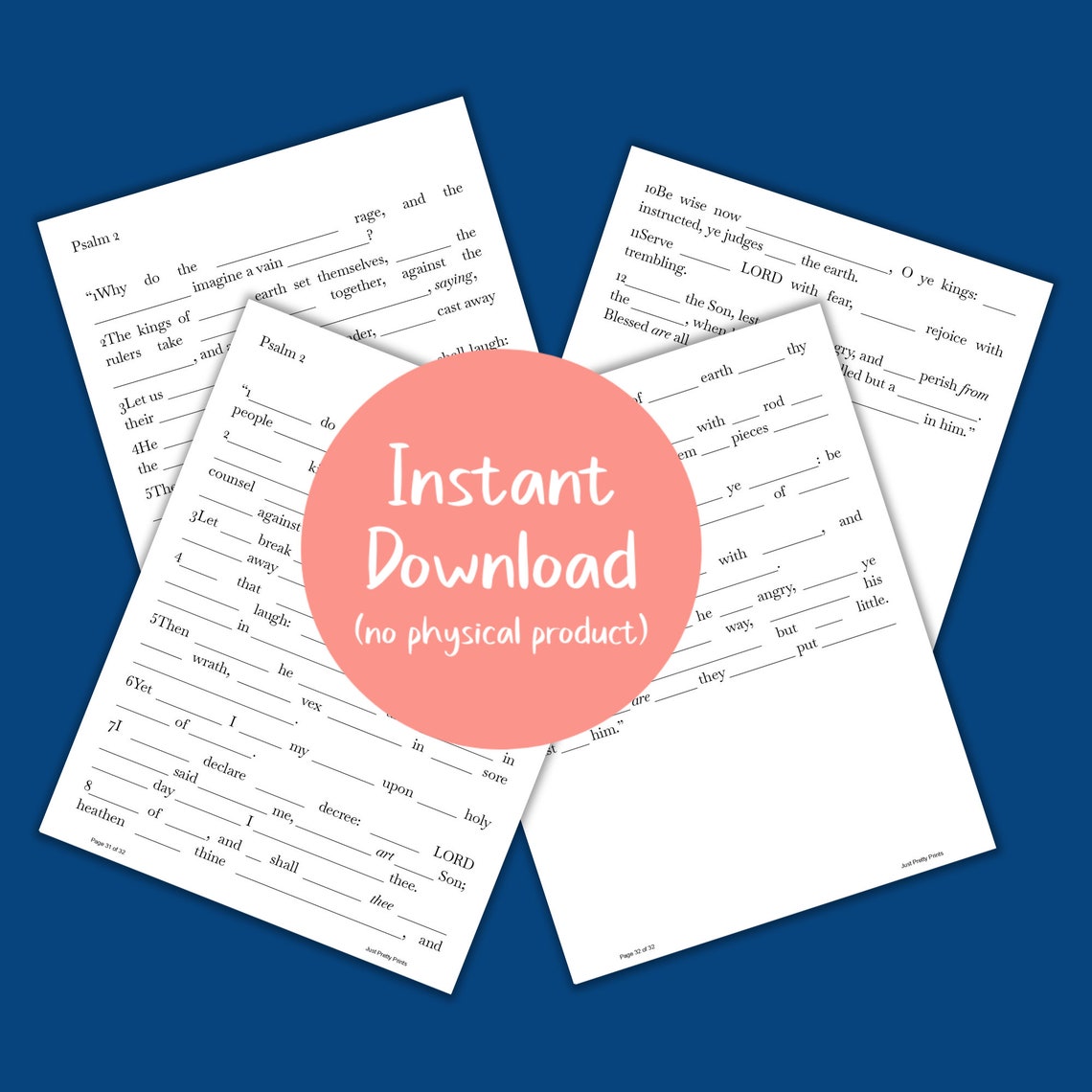 Psalm 2 Bible Study, Printable Worksheet, Bible Activity, Bible Study ...