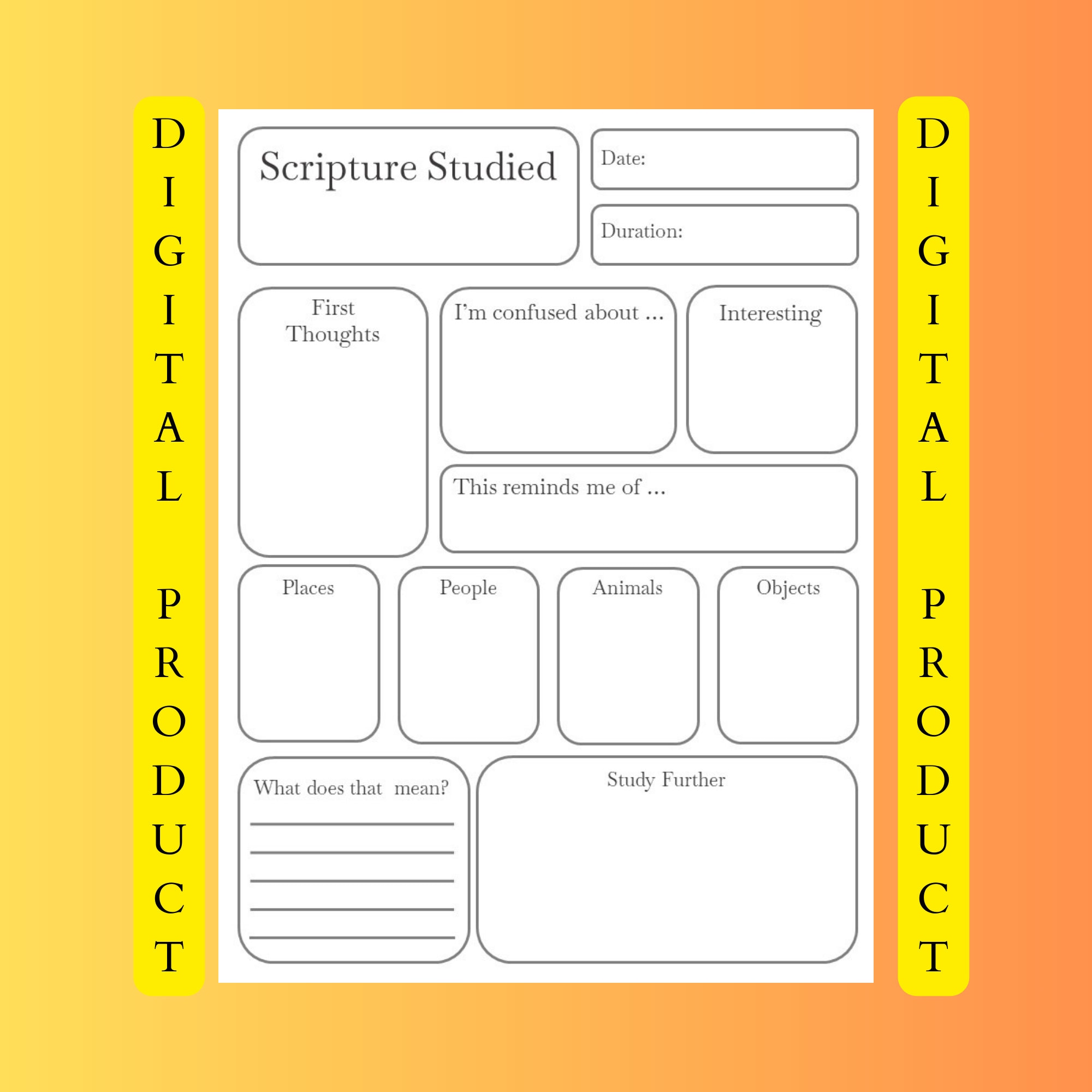 Beginner Bible Study Printable, Scripture Study Tool, Bible Study ...