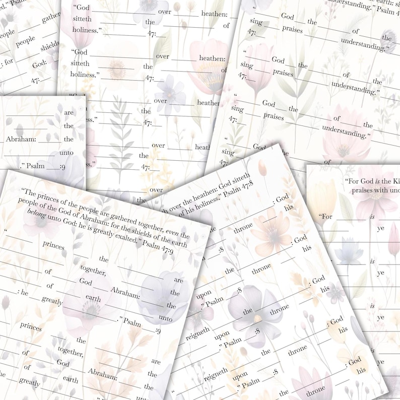 Psalm 47 Bible Study, Printable Worksheet, Bible Activity, Bible Study ...