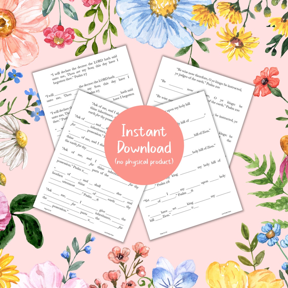 Psalm 2 Bible Study, Printable Worksheet, Bible Activity, Bible Study ...