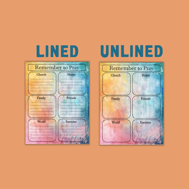 Prayer List, Simple Basic, Remember to Pray - Etsy