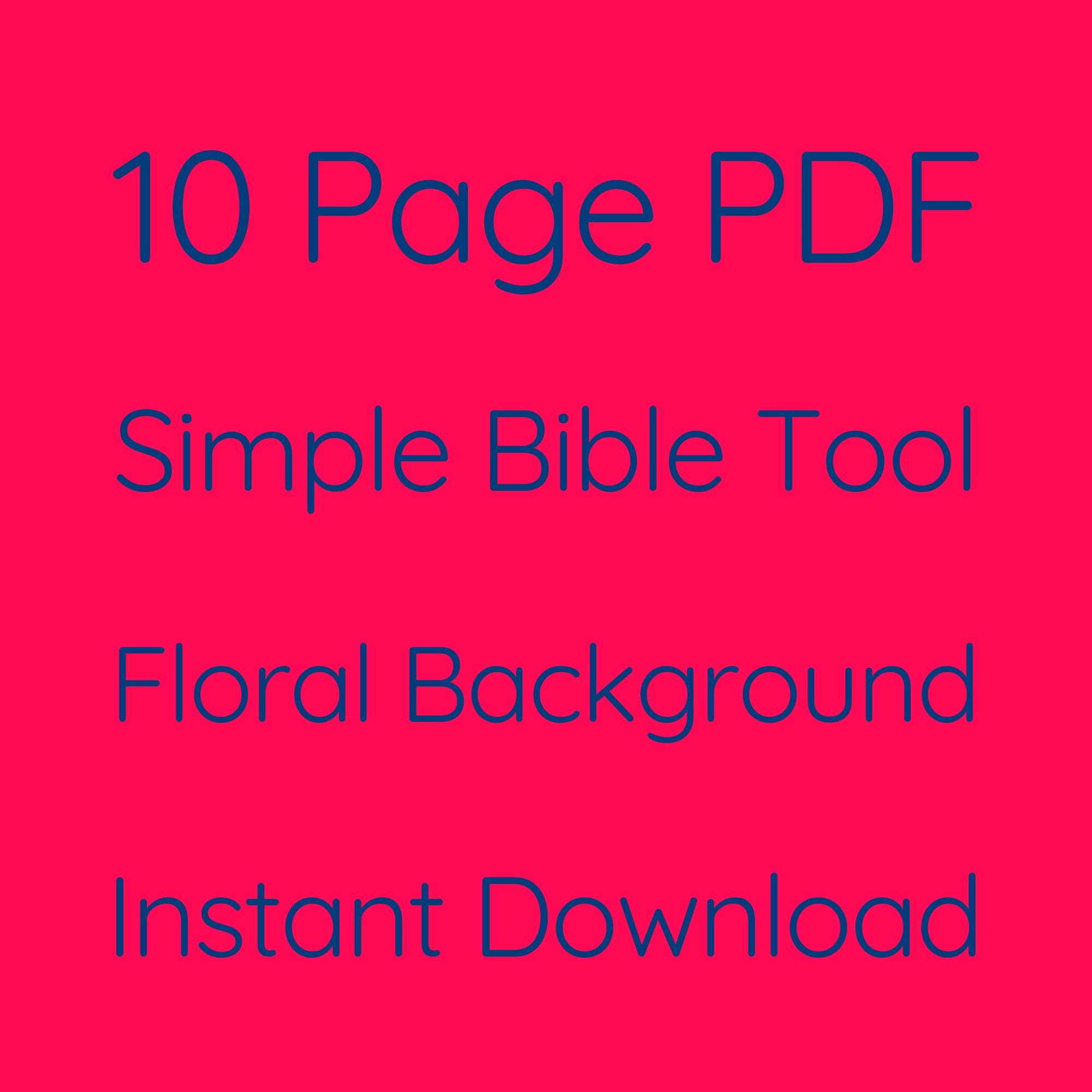 Beginner Bible Study Printable, Scripture Study Tool (digital Download ...