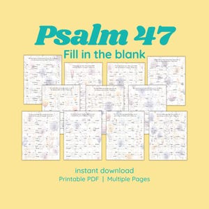 Psalm 47 Bible Study, Printable Worksheet, Bible Activity, Bible Study ...