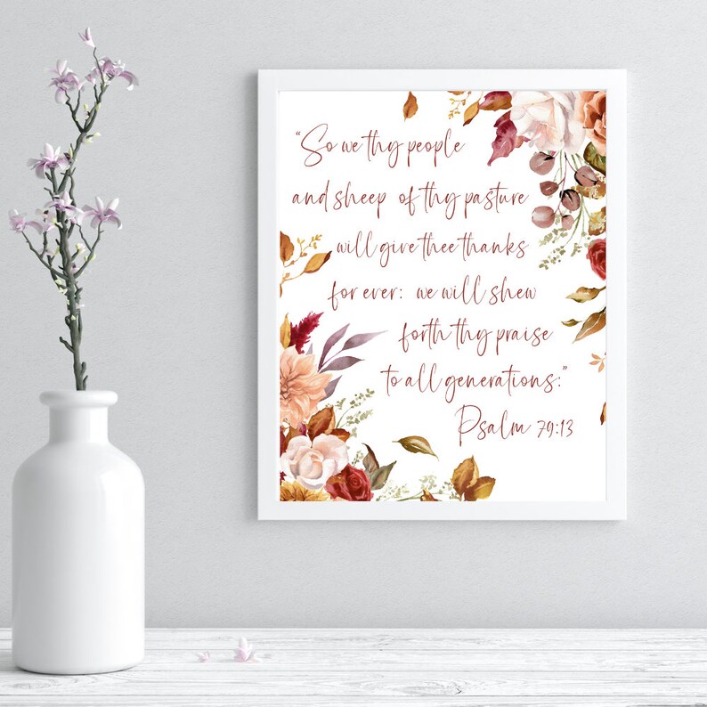 Psalm 79:13 Bible Verse Wall Art Printable, 8 X 10 - Etsy