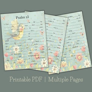 Psalm 25 Bible Study, Printable Bible Study Worksheets, Bible Activity ...