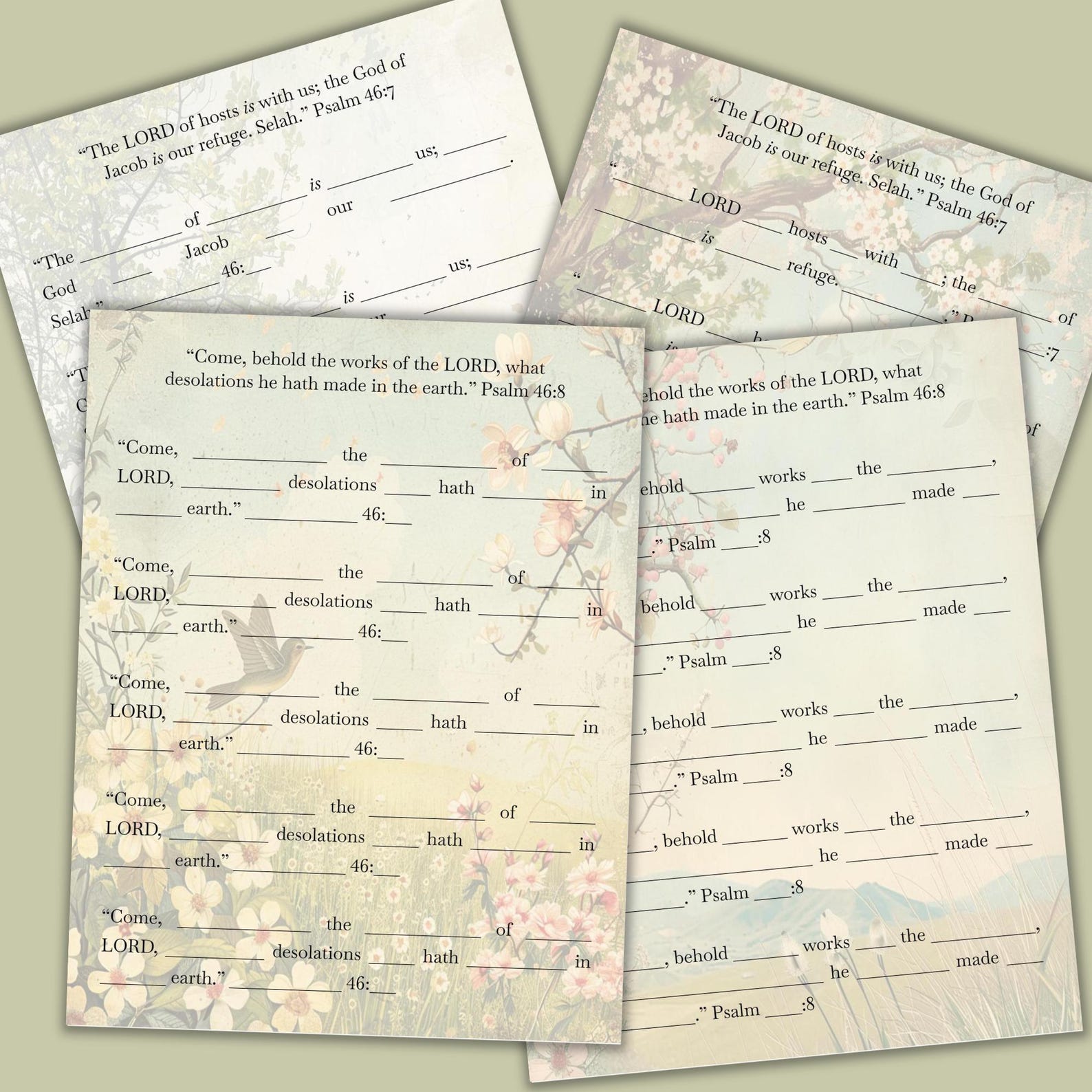 Psalm 91 Bible Study, Printable Worksheet, Bible Activity, Bible Study ...