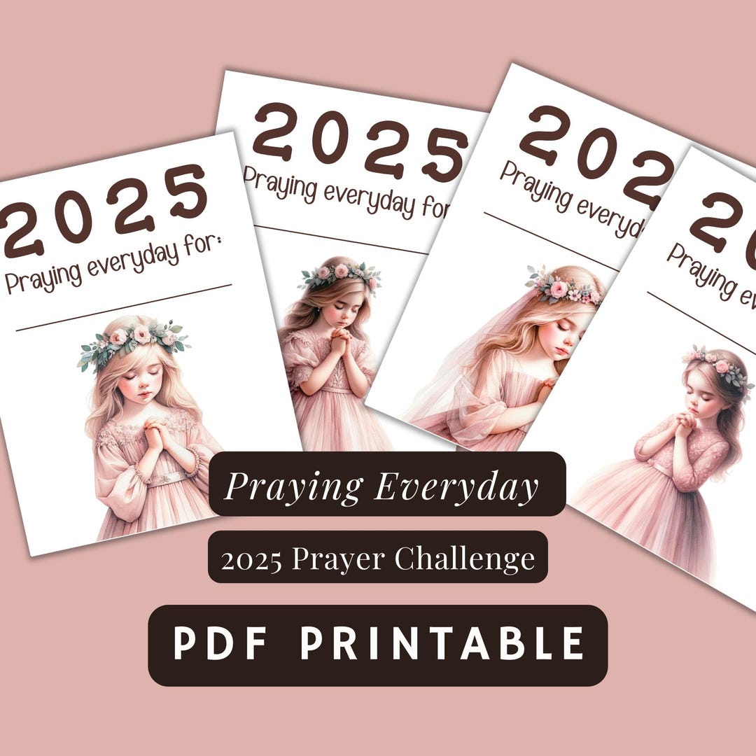Prayer Printable, 2025 Praying Everyday, Targeted Praying, Praying Girl ...