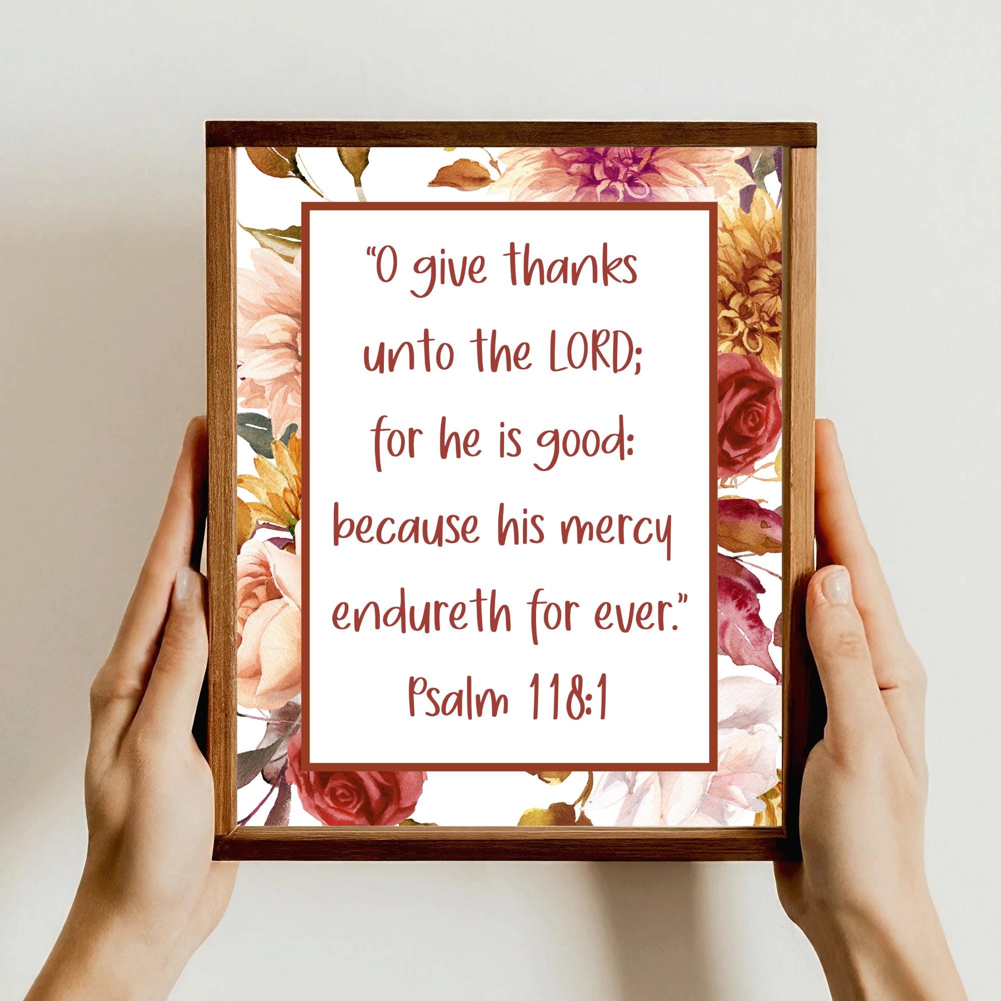 Psalm 118:1, Bible Verse Printable, - Etsy