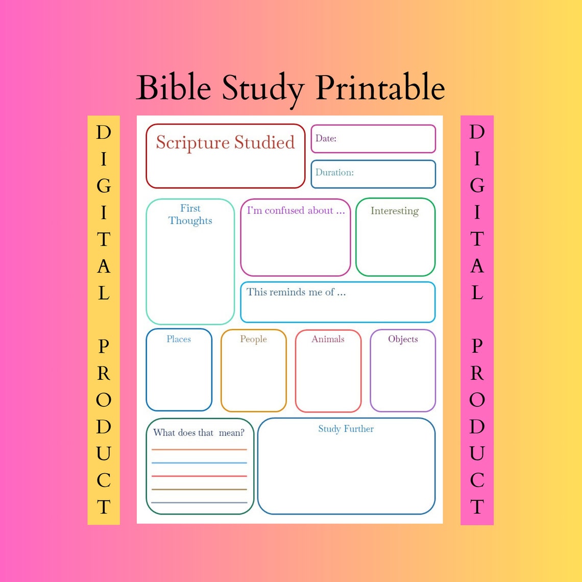 Beginner Bible Study Printable, Scripture Study Tool, Bible Study ...