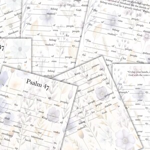 Psalm 47 Bible Study, Printable Worksheet, Bible Activity, Bible Study ...