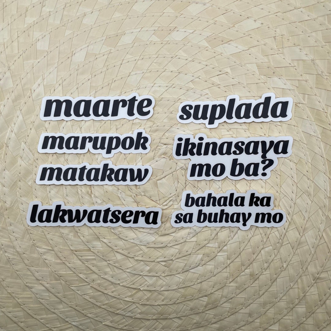 Filipino Words | Filipino Funny Stickers Weatherproof Vinyl Stickers ...