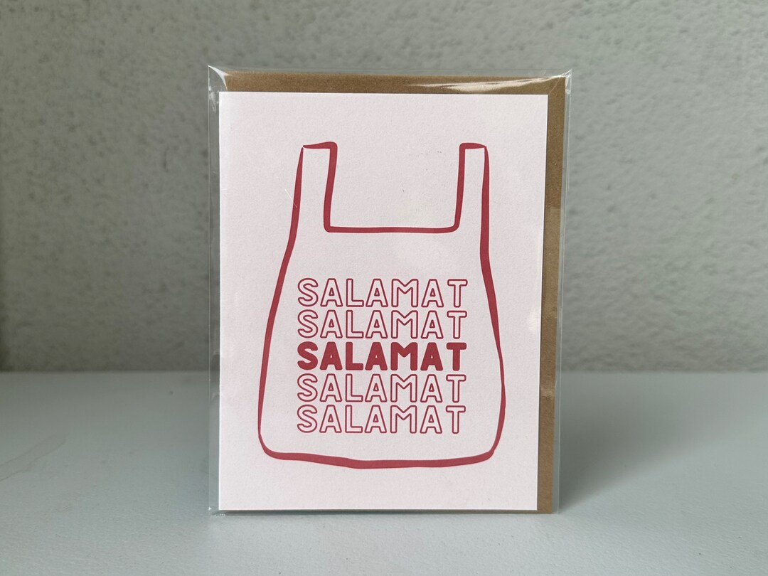 Salamat Greeting Card | Filipino Thank You Card - Etsy