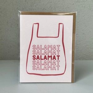 Salamat Greeting Card | Filipino Thank You Card - Etsy