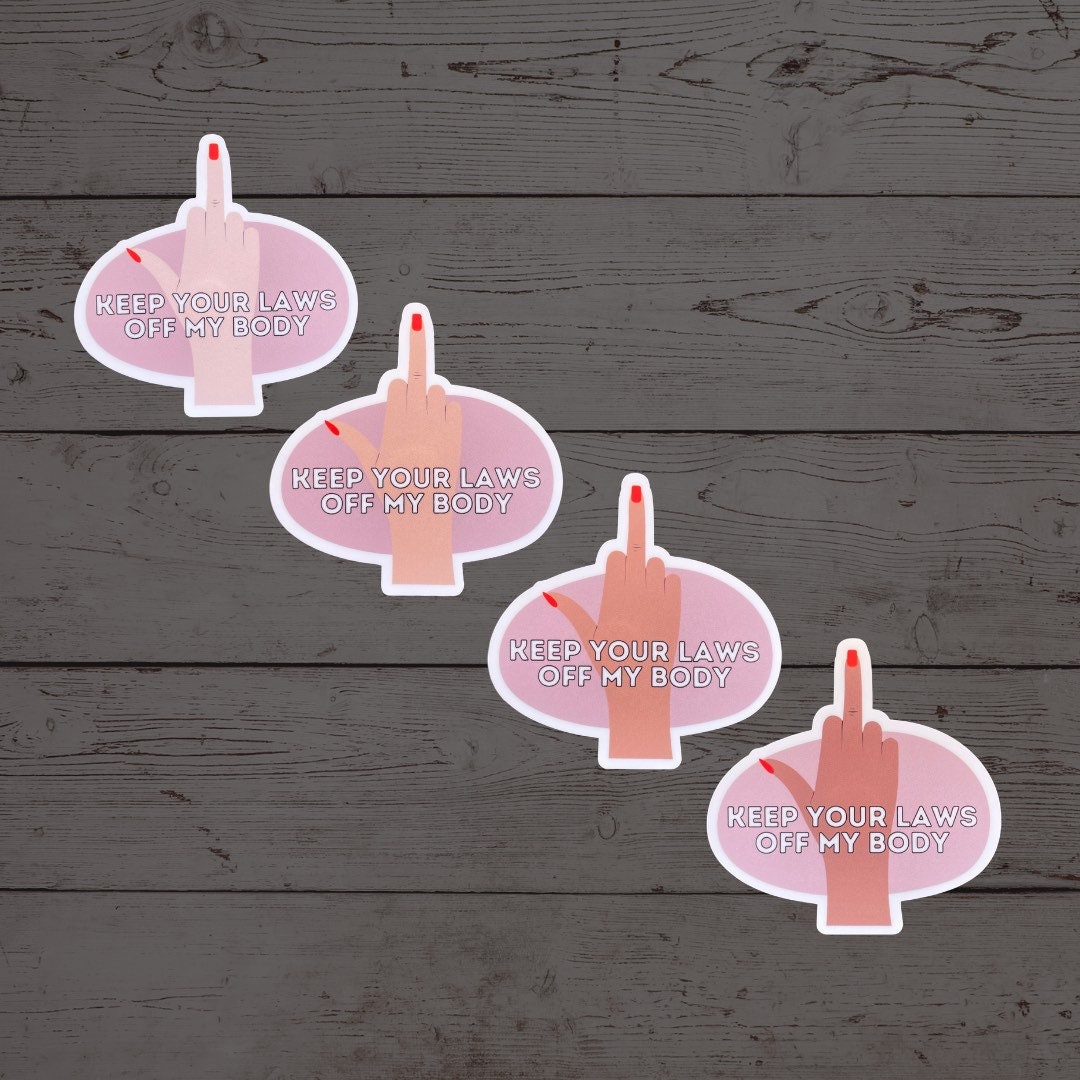 Feminist Middle Finger Easy-peel Weatherproof Sticker Pro-women Pro ...