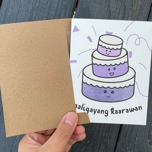 Filipino Birthday Greeting Card Handmade Greeting Card With Envelope ...