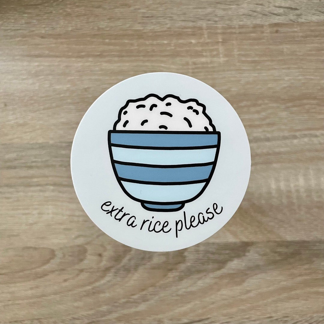 EXTRA RICE PLEASE | Filipino Funny Stickers Waterproof Vinyl Stickers ...