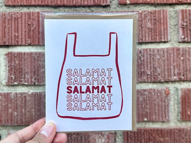 Salamat Greeting Card | Filipino Thank You Card - Etsy