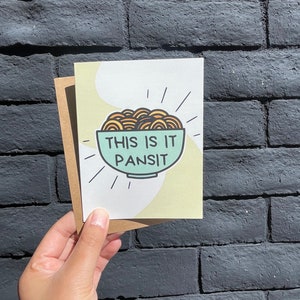 This is It Pansit | Filipino Congratulations Handmade Greeting Card ...