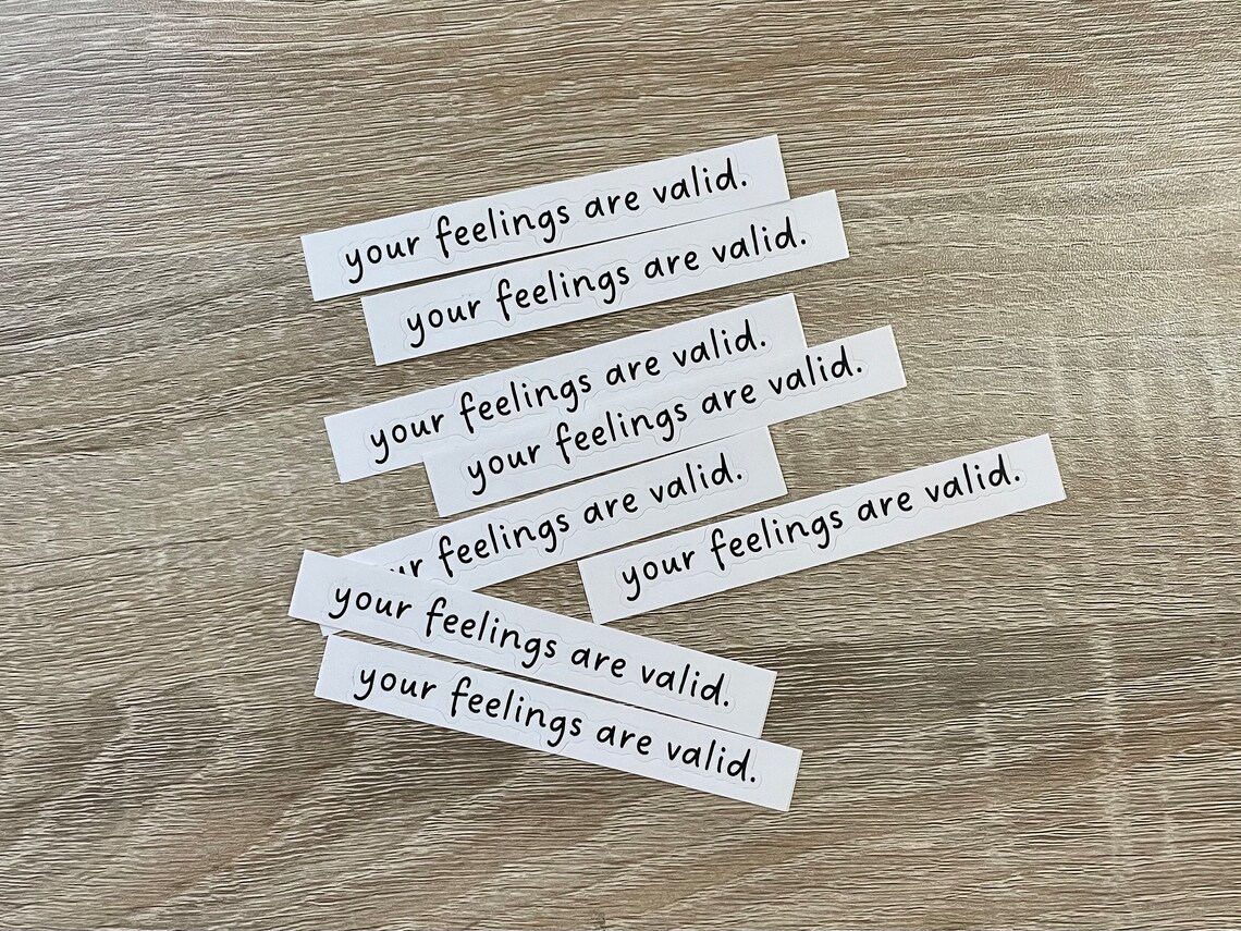 Your Feelings Are Valid Sticker | Mental Health Matters | Matte Sticker ...