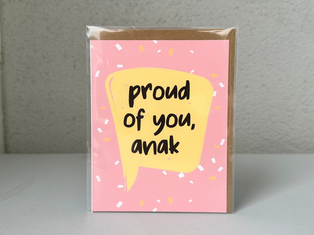 Proud of You, Anak Filipino Congratulations Handmade Greeting Card With ...