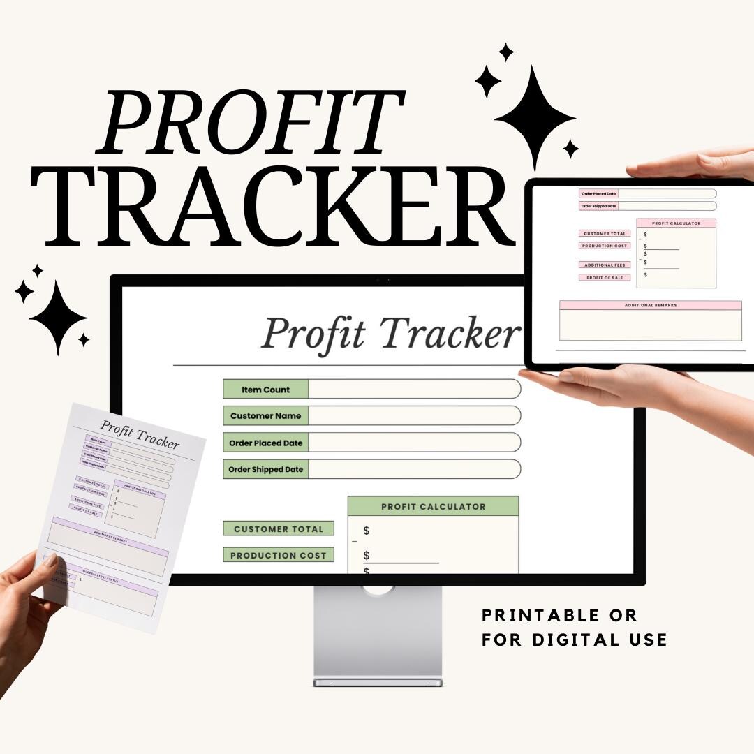 Printable Profit Tracker - Etsy