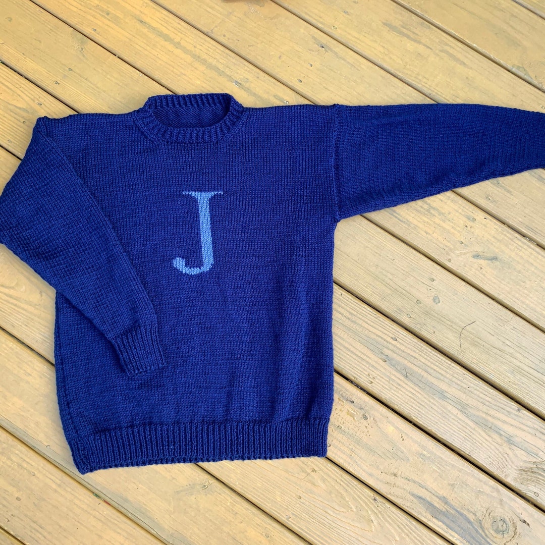 Knit Pattern: Adult Initial Sweater Weasley Sweater - Etsy