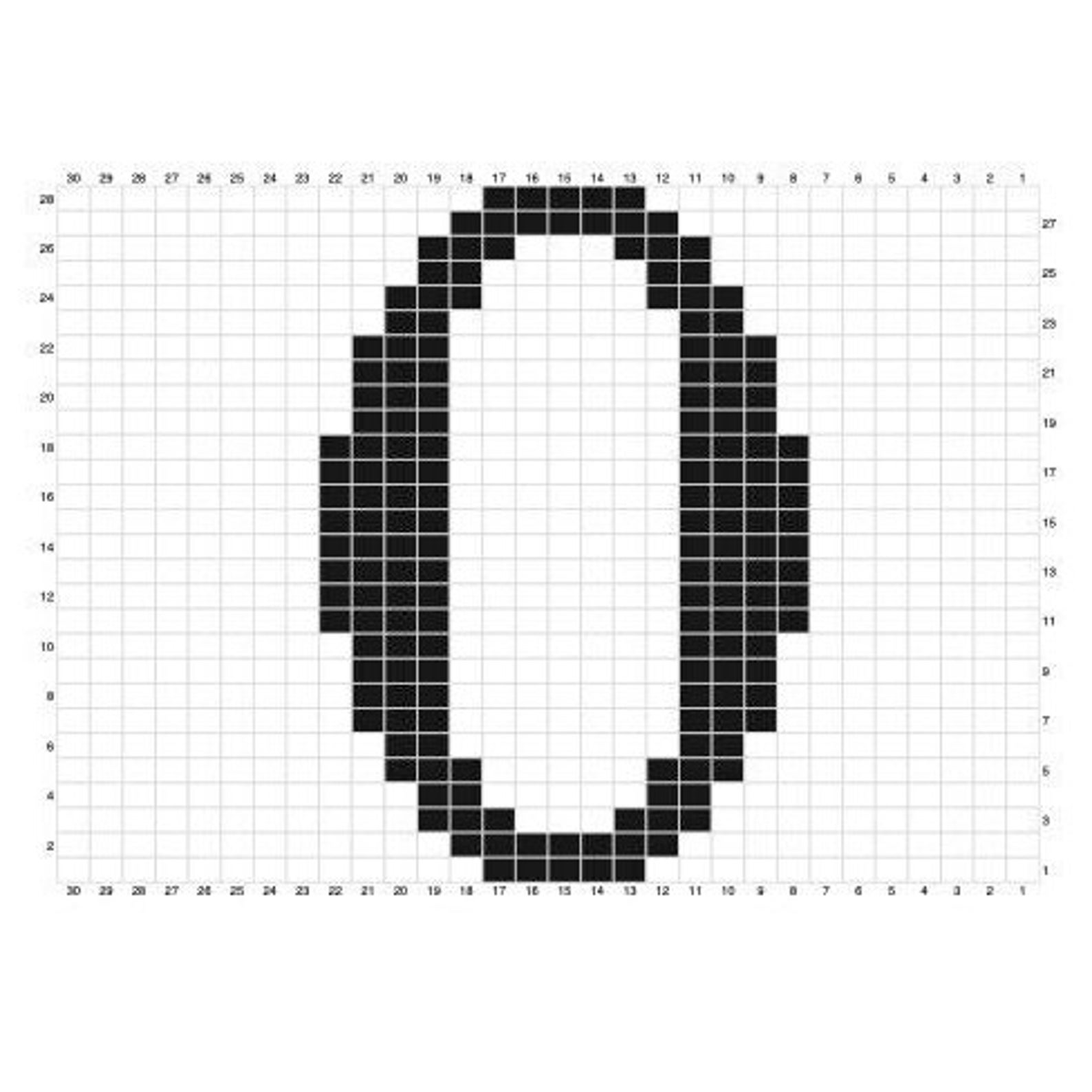 Small Number Knitting Charts, Embroidery Patterns - Etsy