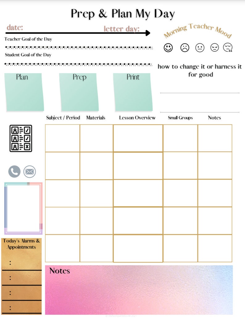 Planner/reflection Notepad in 6 Styles adult Kid Teen | Etsy
