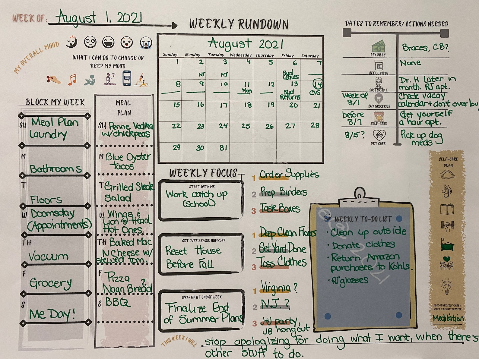 The Ultimate Weekly Planner for All Minds (digital Download) - Etsy