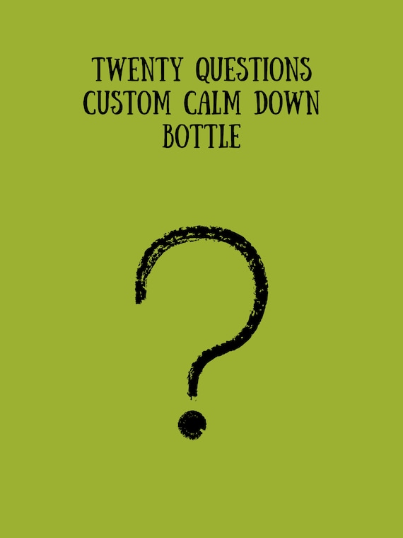 20 Questions Bottle - Etsy