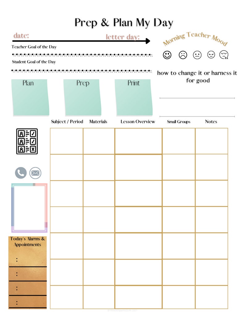Reusable Daily Planner/reflection Dry Erase Sheet in 9 Styles - Etsy