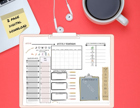 The Ultimate Weekly Planner for All Minds digital Download - Etsy