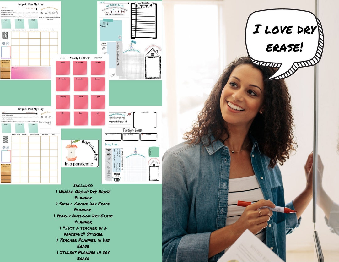 Teacher/student Dry Erase Bundle - Etsy