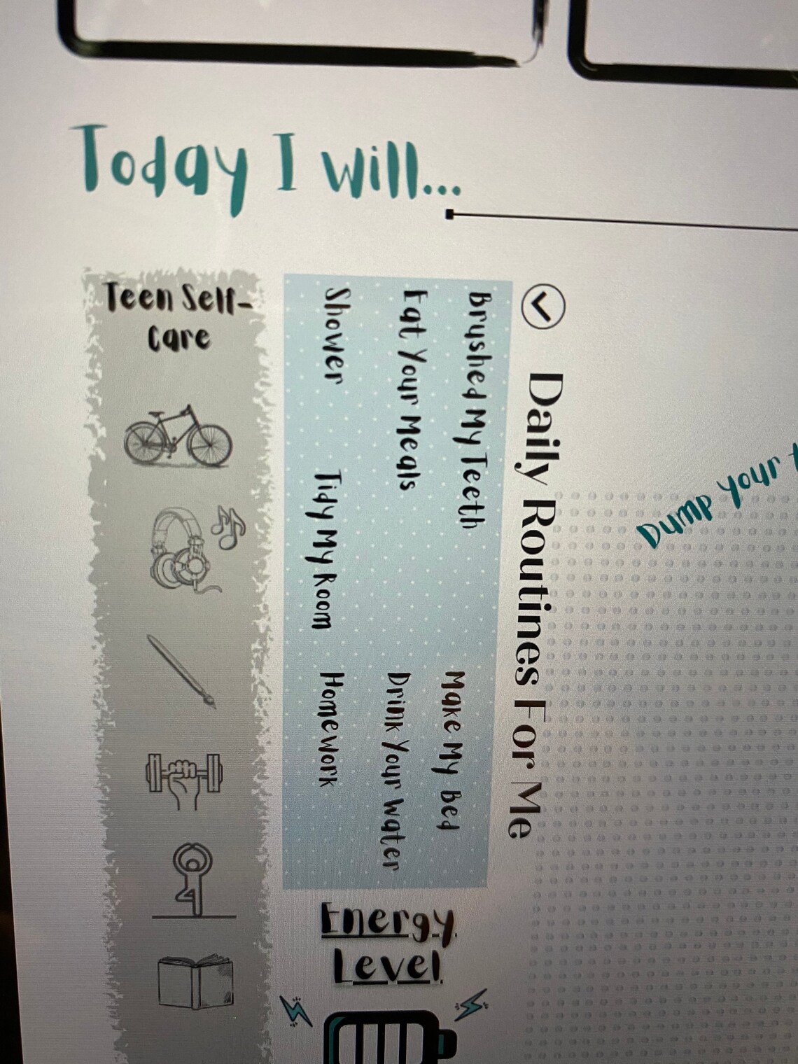 Teen Daily Planner/Reflection Sheets For Life | Etsy