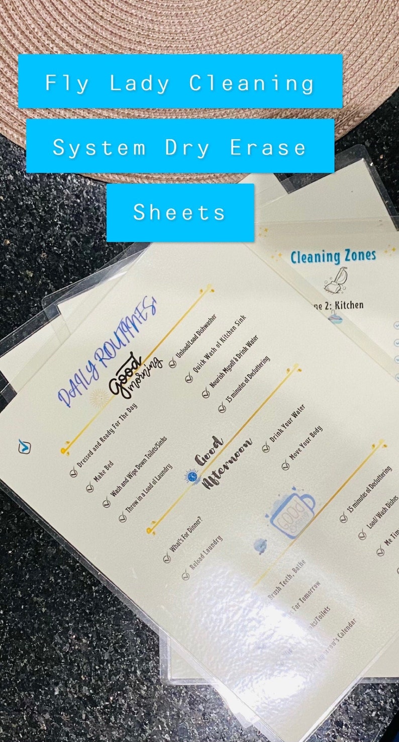 Fly Lady Inspired Routines/ Zone Cleaning Checklists: DIGITAL | Etsy