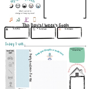 Teen Daily Planner/reflection Sheets for Life - Etsy