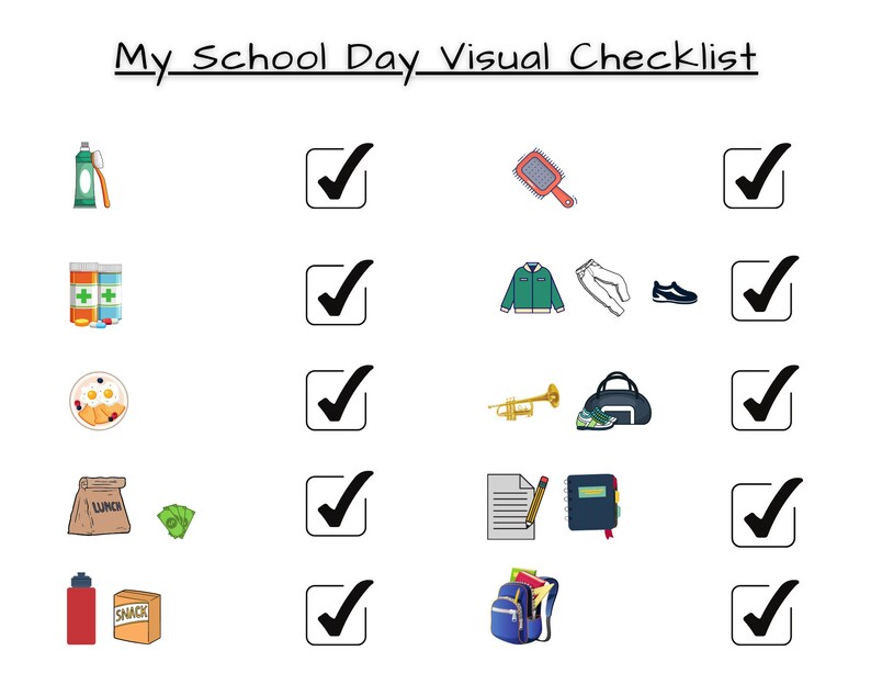 Visual Checklist for Adults/kids - Etsy