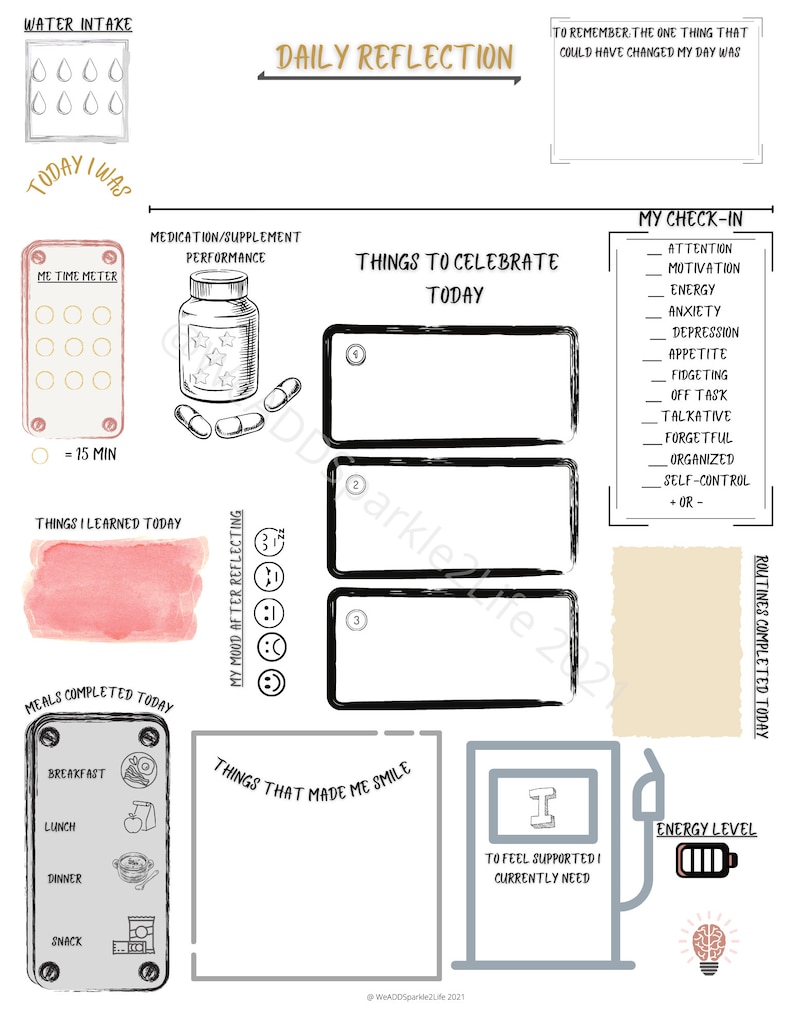 Planner/reflection Notepad in 6 Styles adult Kid Teen | Etsy