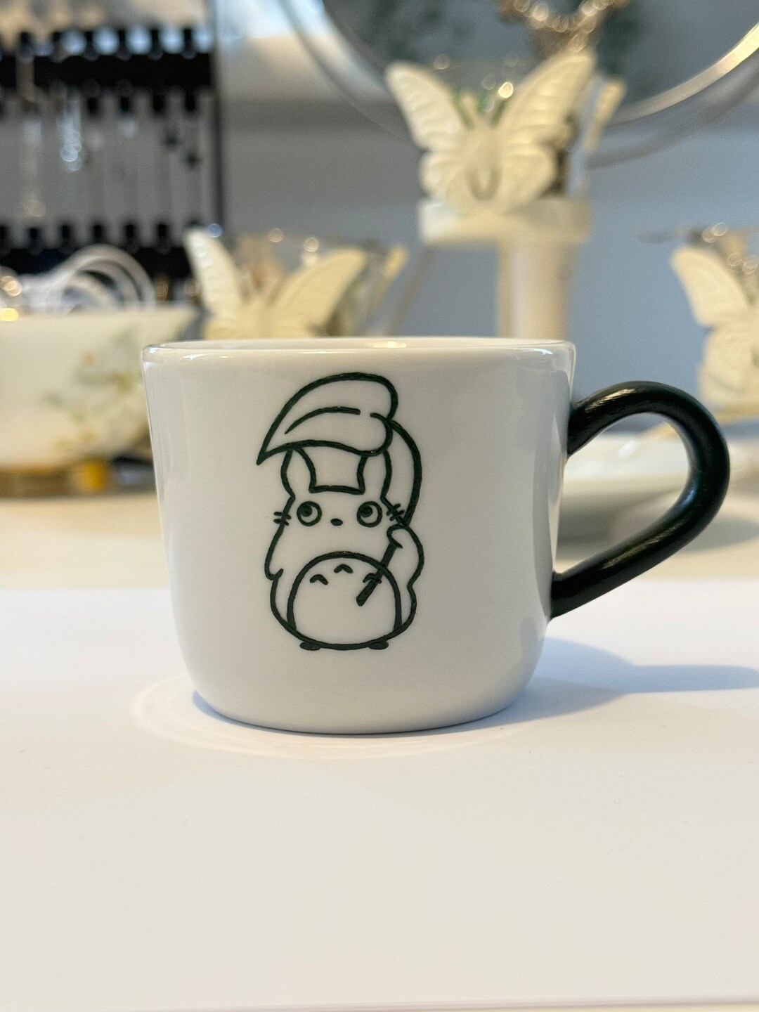 Hand Painted, Studio Ghibli, Totoro Ceramic Teacup. - Etsy